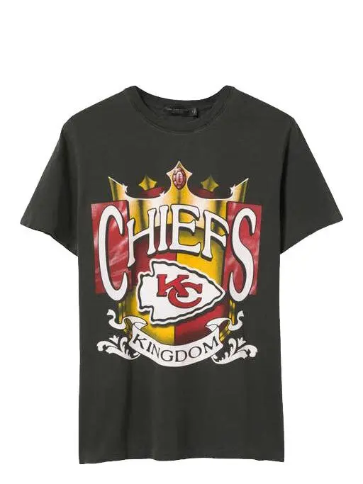 Junk Food Kansas City Chiefs Kingdom Cotton Graphic T-shirt - True Black