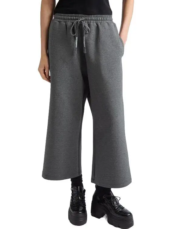 MELITTA BAUMEISTER Cropped Wide Leg Lounge Pants - Grey Melange