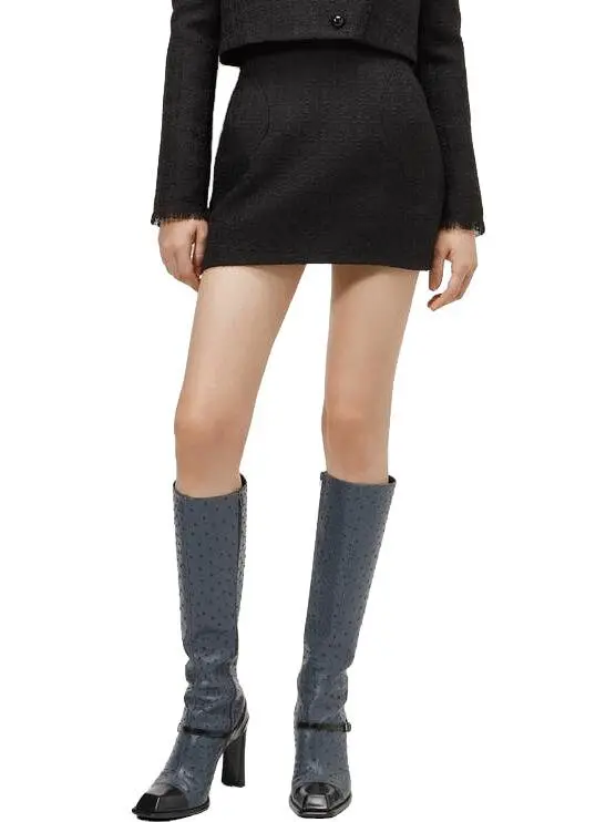 Alexander McQueen Wool & Mohair Miniskirt - Black