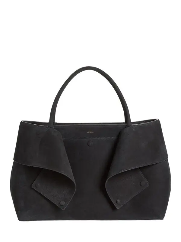 TOTEME Mercer Nubuck Leather Tote - Black