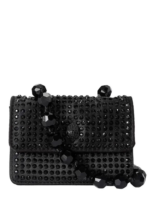 Kurt Geiger Micro Kensington Beads Quilted Crossbody Bag - Black