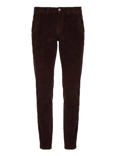BARBA NAPOLI Pants Size Cotton, Elastane - Brown