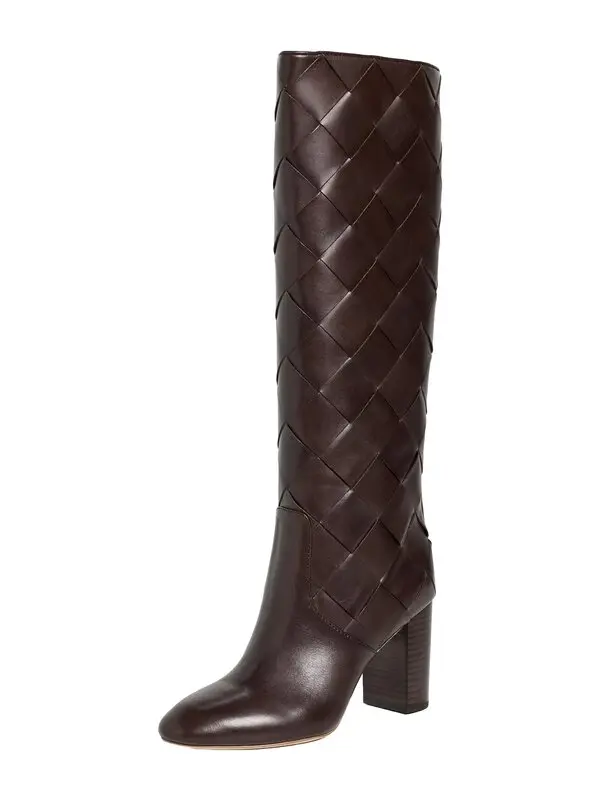 LOEFFLER RANDALL Goldy Woven Tall Boots - Espresso
