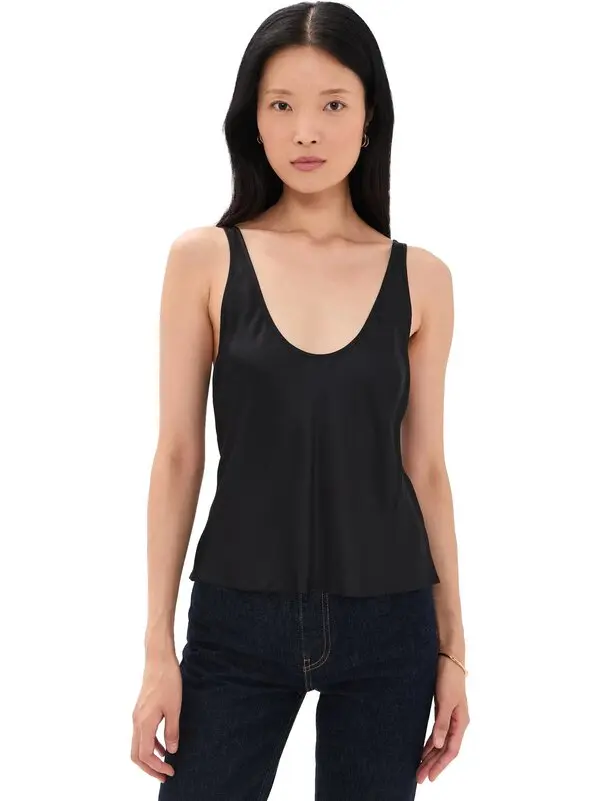 L'Agence Eddie Bias Tank Top - Black