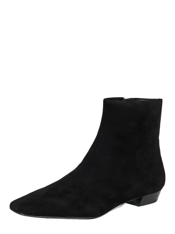 LOEFFLER RANDALL Siya Suede Flat Ankle Boots - Black