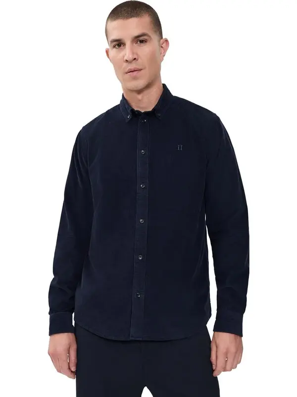 LES DEUX Pinwale Corduroy Shirt - Dark Navy