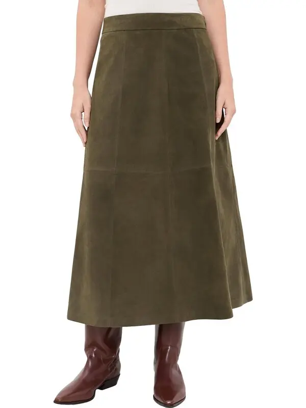 Jenni Kayne Suede Wolfe Skirt - Olive