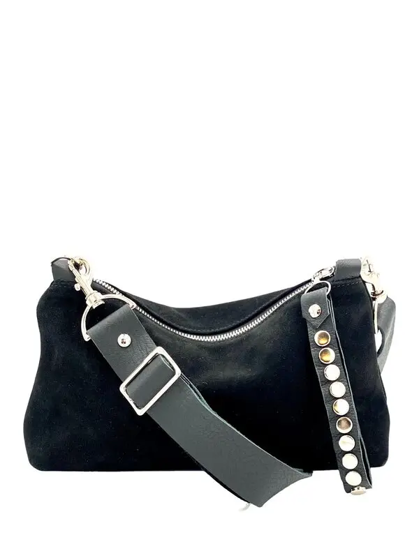 LYNN TALLERICO Nancy Crossbody Bag In Suede - Black