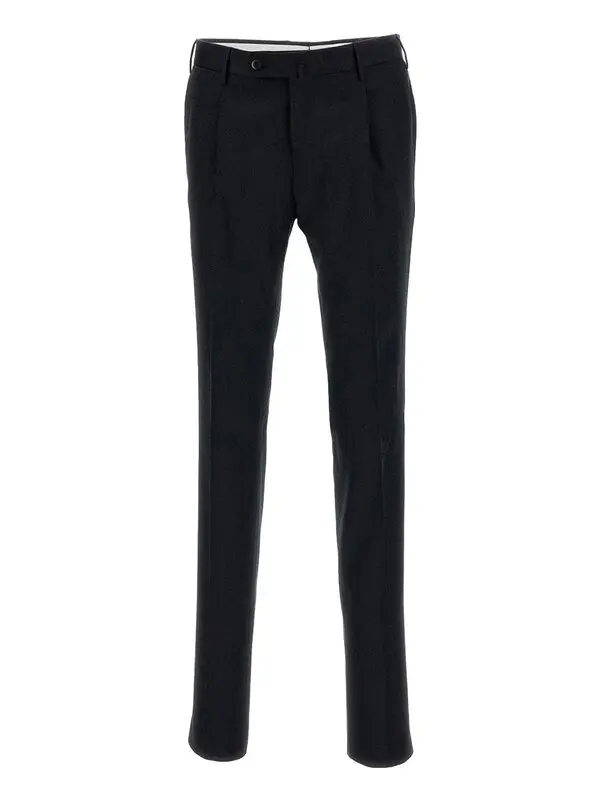PT TORINO Pantaloni Slim In Lana - Grigio