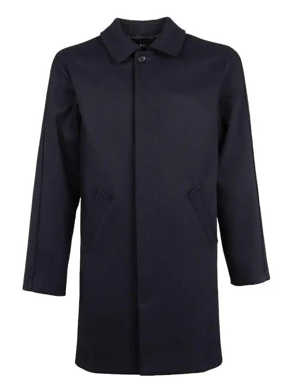 A.p.c. Boxy Single-breasted Coat - Black