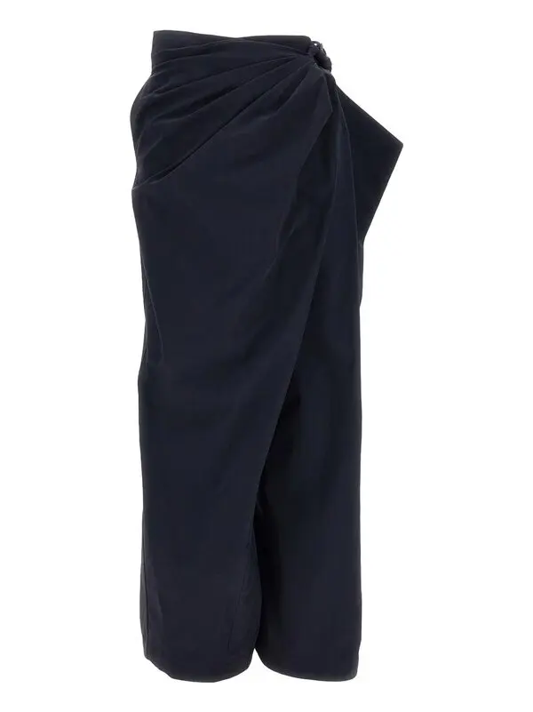 JW Anderson Pantaloni Con Vita Risvoltata Fold-over - Blu
