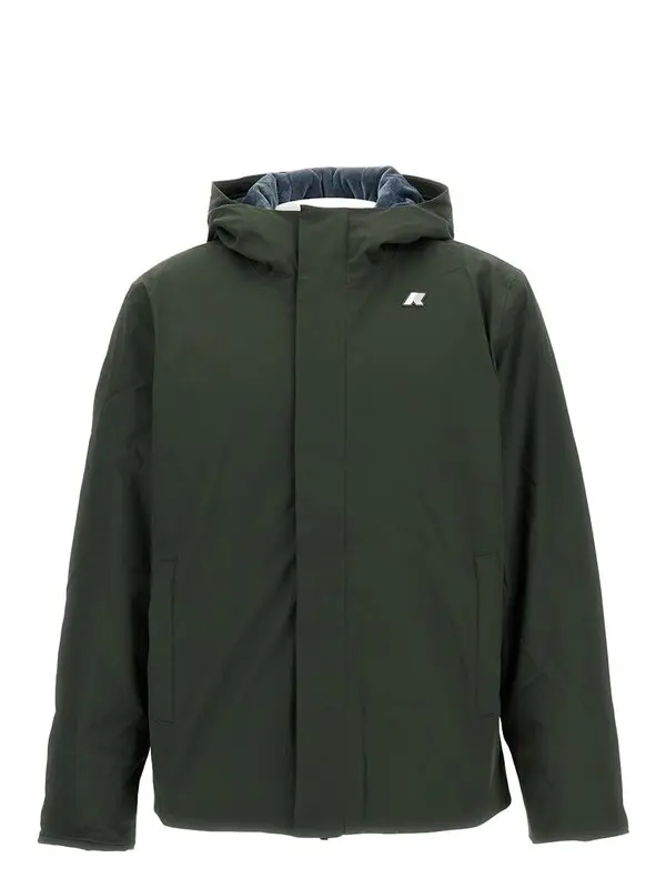K-WAY Jacko Twill Marmotta Coat - Verde