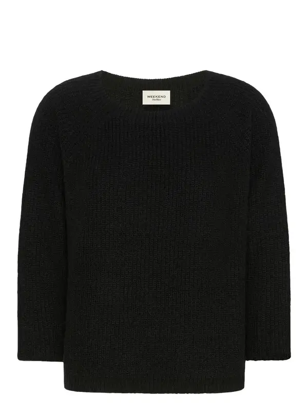 Max Mara Ribbed Raglan Knitted Sweater - Black