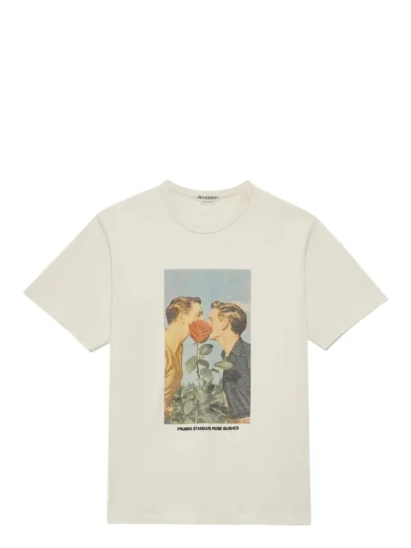 JW Anderson T-shirt Kissing The Rose Bush - White
