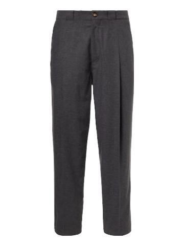 Brunello Cucinelli Wool, Cotton And Silk Tapered Pants - Black