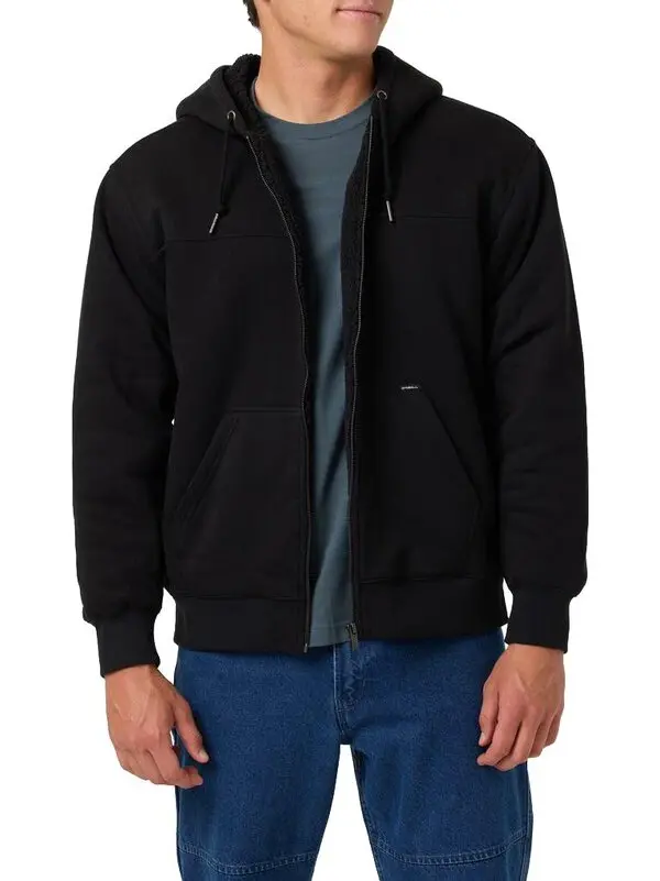 O'Neill High Pile Fleece Zip Front Hoodie - Black