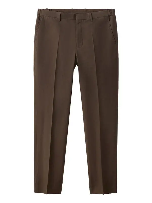 Mango Slim Fit Suit Pants - Brown