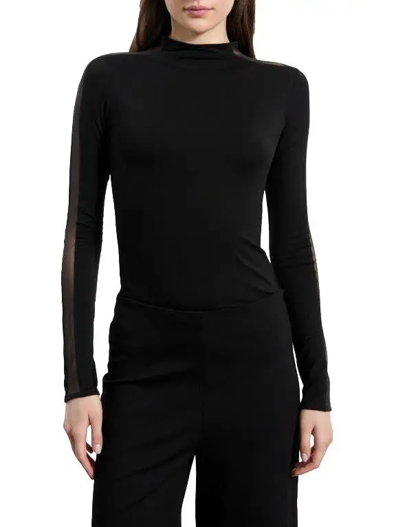 MARCELLA Suma Mock Neck Top - Black