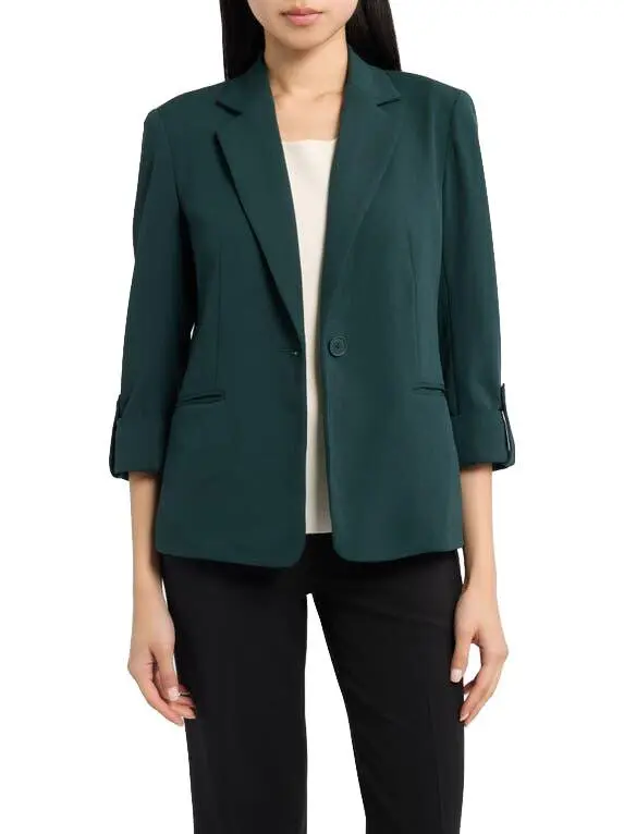 Anne Klein One-button Blazer - Treeline