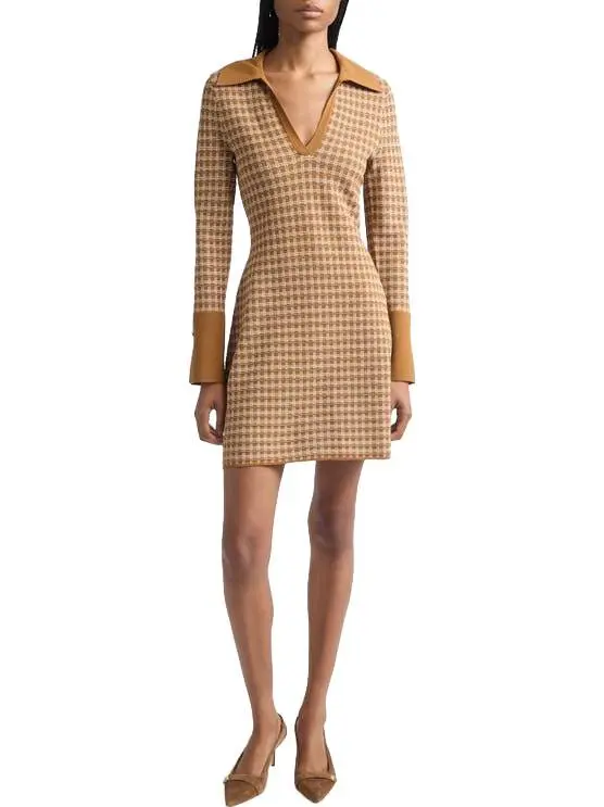 Veronica Beard Celena Knit Minidress - Acorn Multi