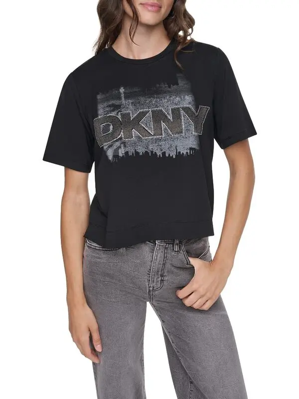Dkny Washed City Graphic T-shirt - Black