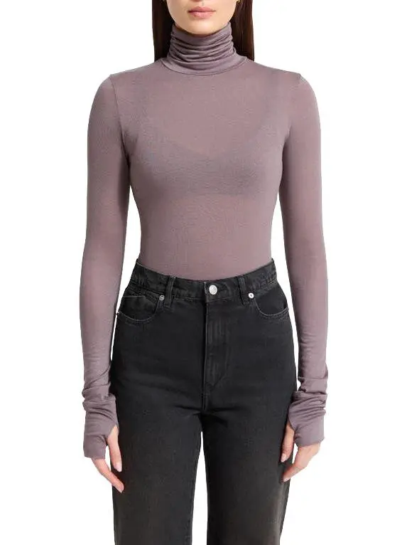 MARCELLA Eloise Sheer Turtleneck - Anthracite