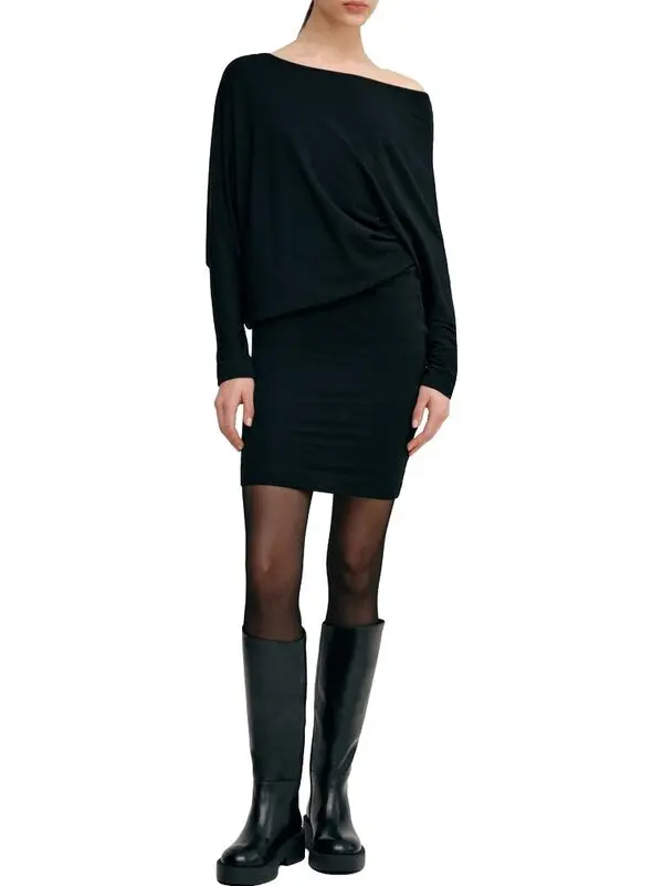 MARCELLA Beekman Sweatshirt Dress - Black