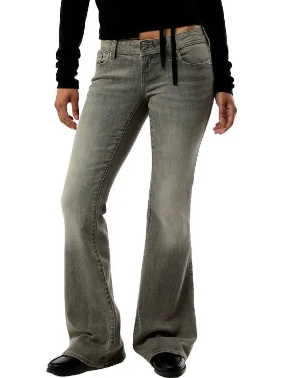 PACSUN Alana Ultimate Low Rise Flare Jeans - Gray