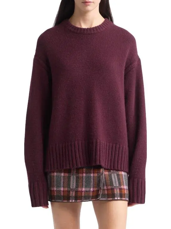Guest In Residence Cozy Cashmere Crewneck Sweater - Fig