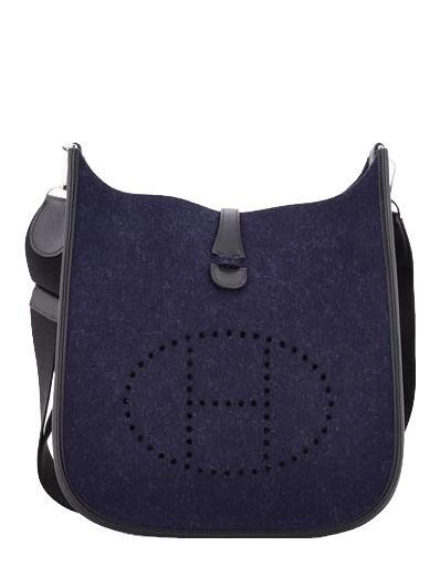 Hermès Evelyne Bag Gen Iii Felt Pm - Blue