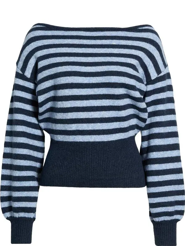 PACSUN Harley Off The Shoulder Sweater - Blue