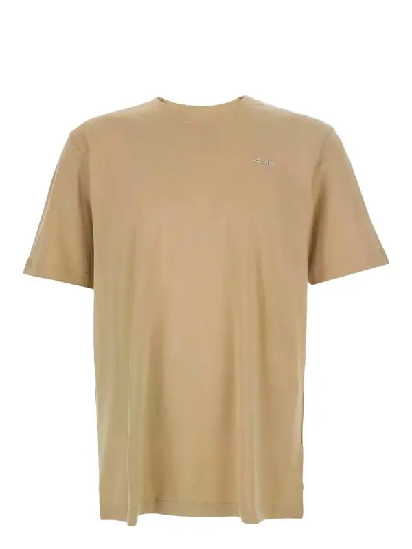 DIESEL® Logo-plaque Cotton T-shirt - Neutrals