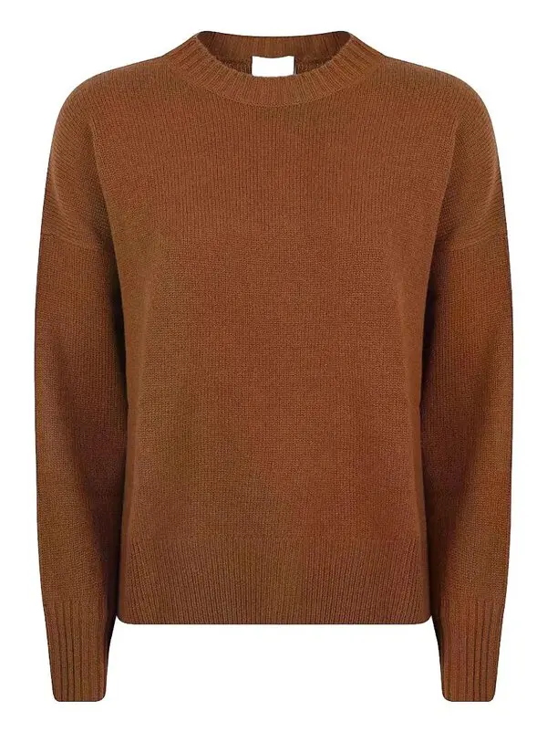ALLUDE Fine-knit Cashmere Sweater - Brown