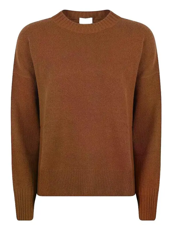 ALLUDE Fine-knit Cashmere Sweater - Brown