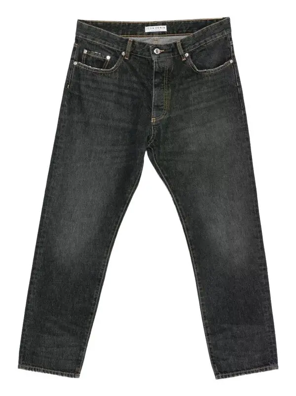 ICON DENIM LOS ANGELES Josh Faded-effect Distressed-finish Jeans - Black