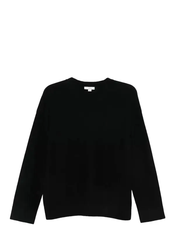 Vince Crew-neck Ribbed-trim Sweater - Black