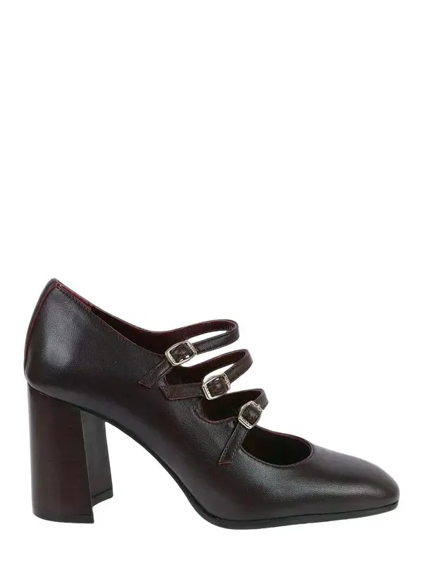 CAREL Keel Flex Triple Buckle-strap Pumps - Red