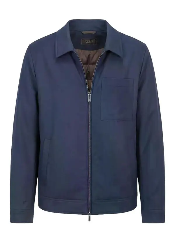 Peserico Zip-up Shirt Jacket - Blue