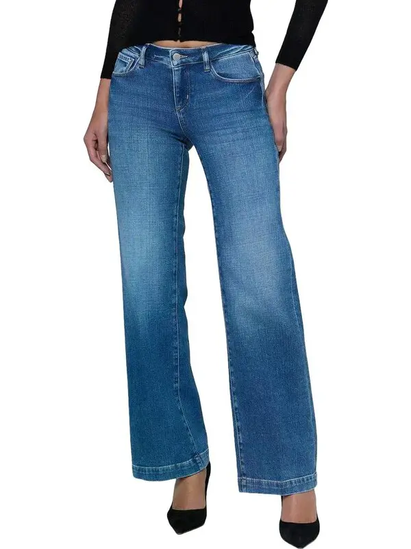 L'Agence Joanne Faded-effect Jeans - Blue