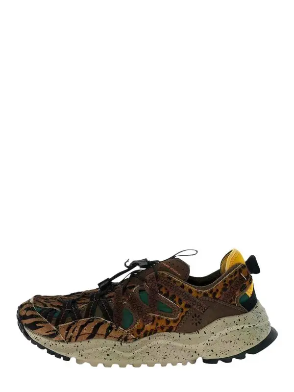 FLOWER MOUNTAIN Kazana Fall Animal-print Sneakers - Brown