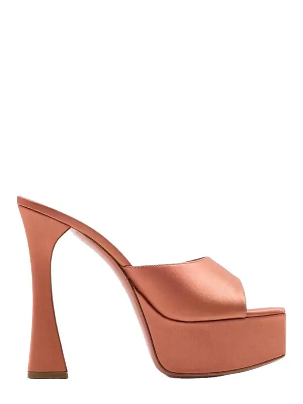 Amina Muaddi Dalida Platform Sandals - Brown