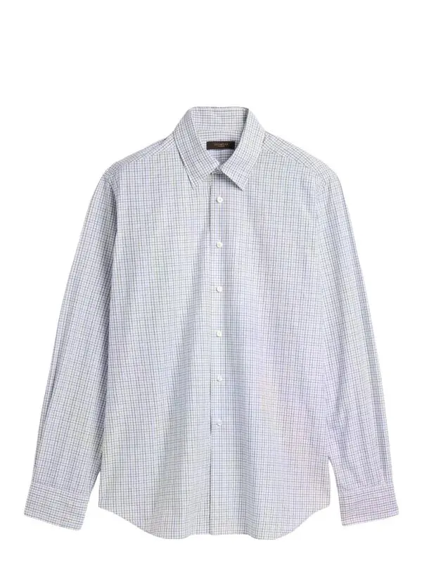 GLANSHIRT Checked Cotton Shirt - White