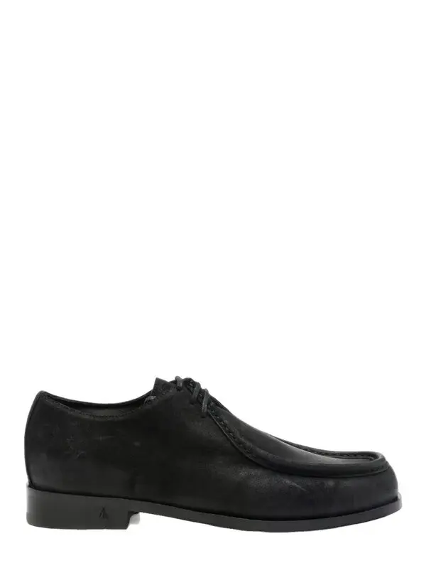 MORGILLO Lace-up Leather Derby Shoes - Black