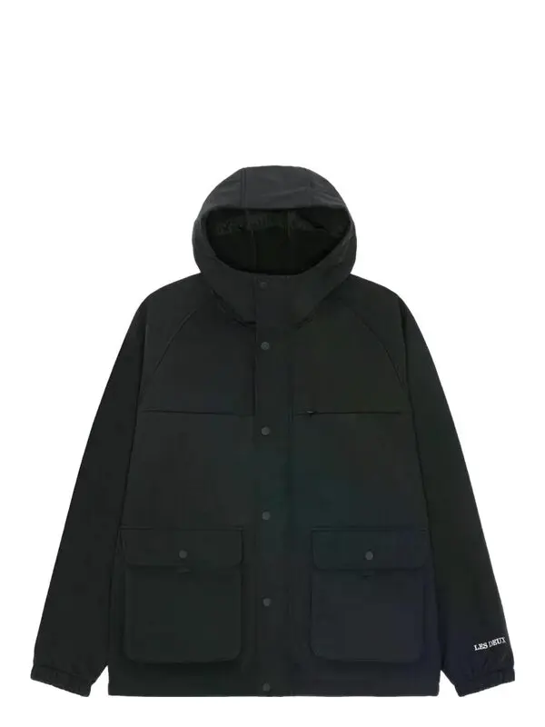 LES DEUX Shell Hooded Jacket - Black