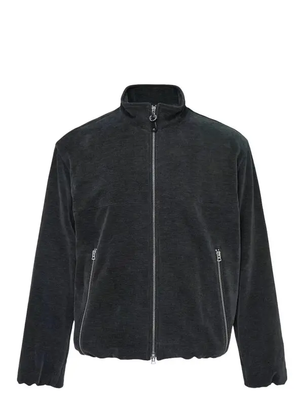 SOLID HOMME Velvet-effect Jacket - Grey