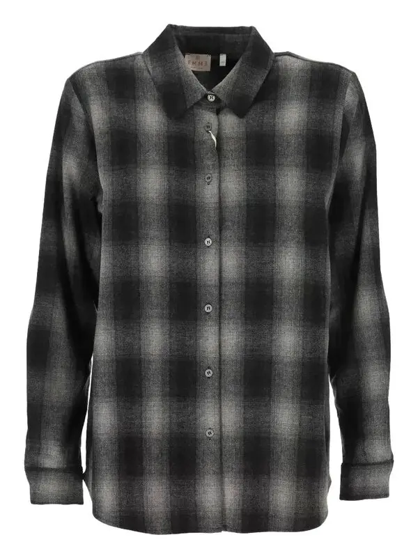 EMME Check-pattern Shirt - Grey