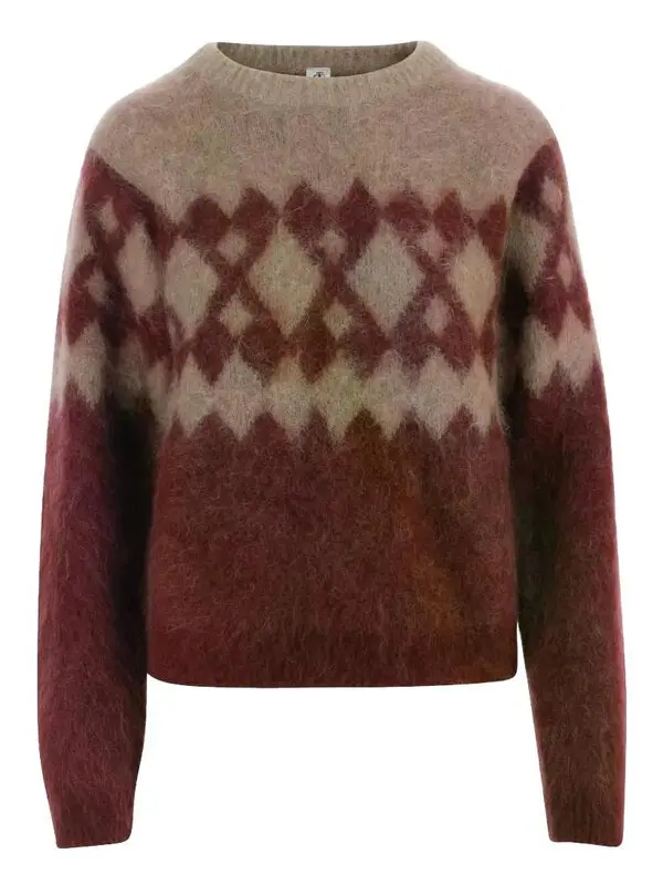 THE GARMENT Roma Argyle Mohair-blend Sweater - Red