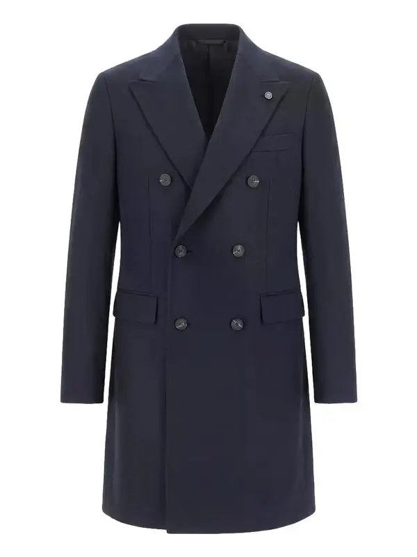 Peserico Double-breasted Coat - Blue