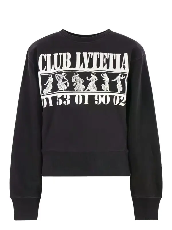 Vaquera Padded-shoulder Printed Sweater - Black