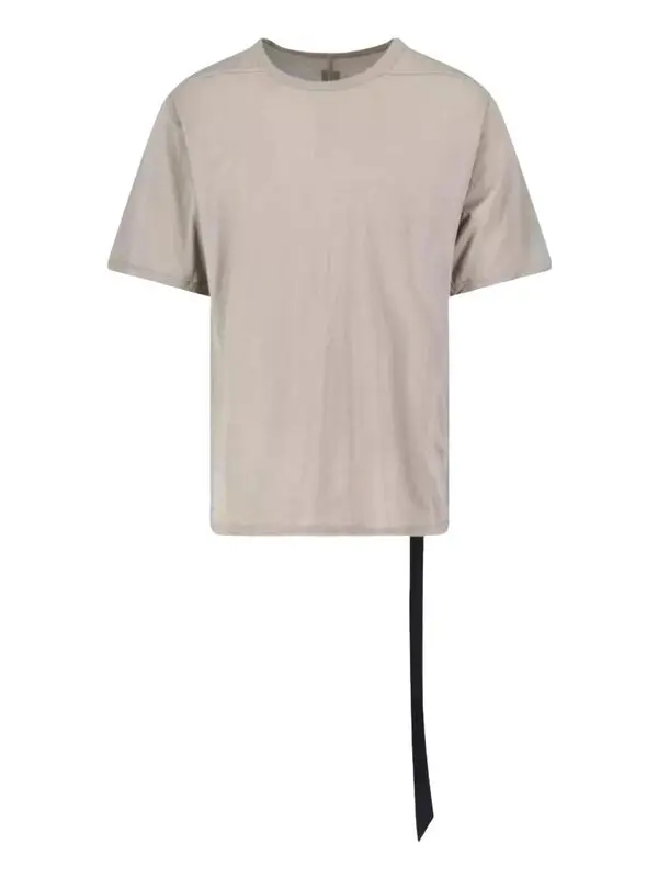 Rick Owens Logo-patch Strap-detail T-shirt - Neutrals